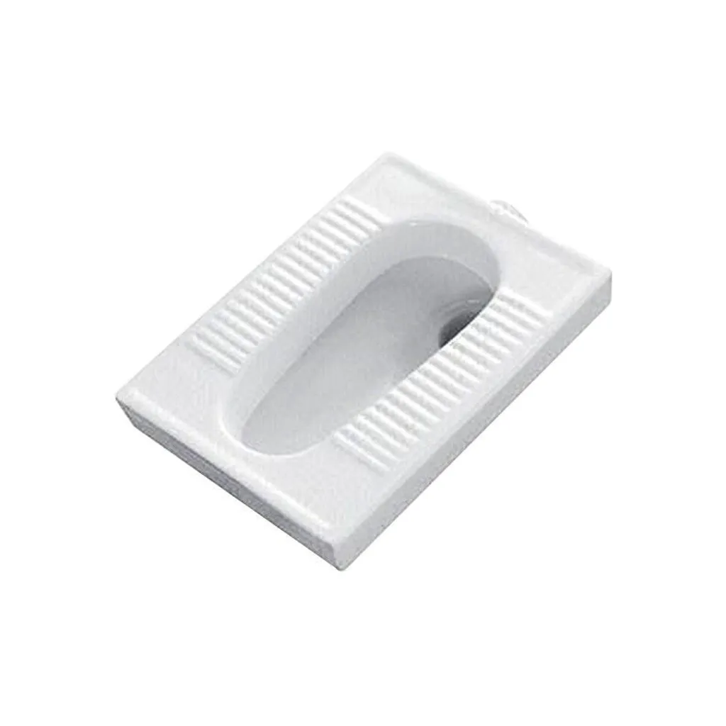 Ceramic Squatting Pan Square With Foot Rest - Buildmate Home