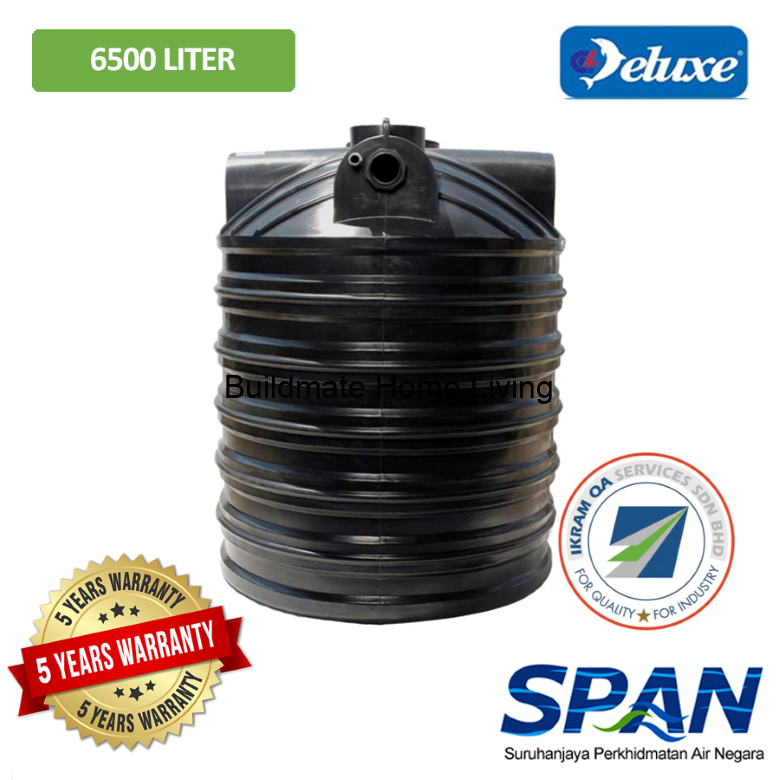 21PE Deluxe PE Septic Tank 6500L SPAN Approved (Vertical) DST-5