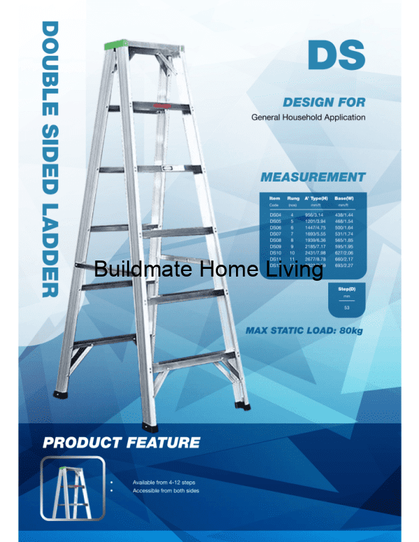 Everlas Double Sided Ladder 6 Step (DS06) Malaysia